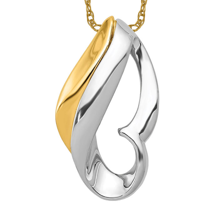 14K Solid Two Tone Gold Cubetto Omega Snake 8mm Reversible Slide ...