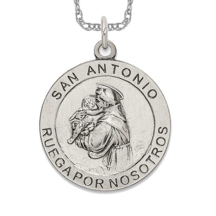 925 Sterling Silver Spanish Saint Anthony Necklace
