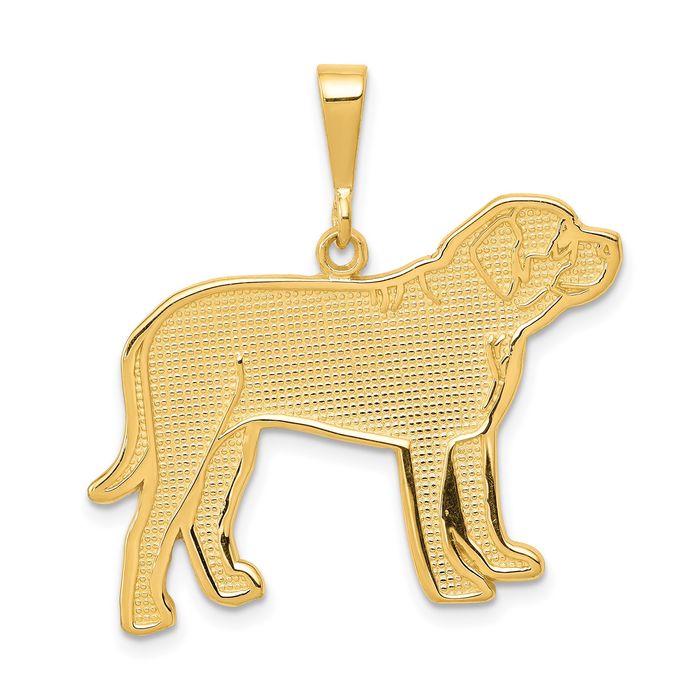 14K Solid Yellow Gold Mastiff Necklace | eBay